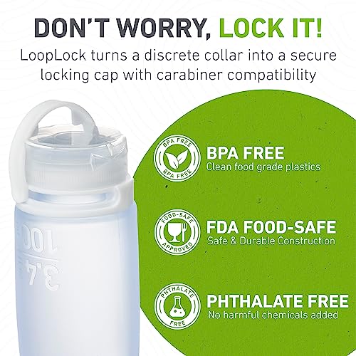 humangear GoToob+ 3-Pack (Small) | Refillable Silicone Travel Bottle | Locking Lid | Food-Safe Material, Clear/Green/Blue, Small (1.7 fl.oz; 53ml)