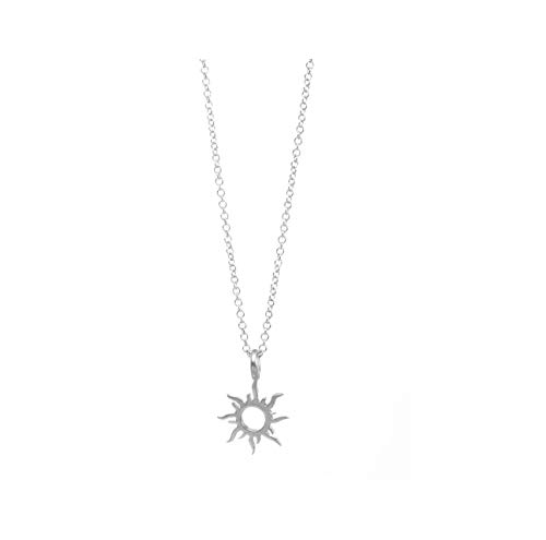 Hundred River Sun Necklace Pendant Chain Necklace with Message Card Gift Card (Sun Hollow s)
