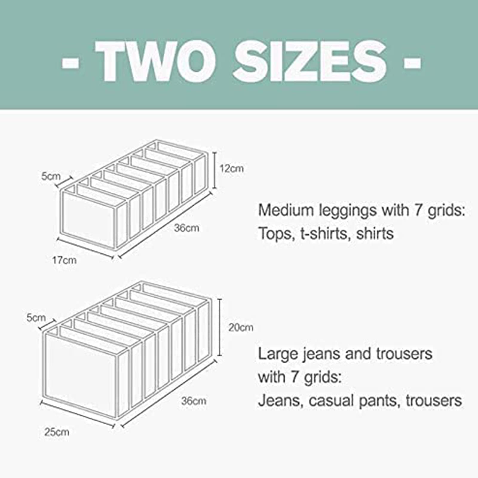 MENGHUONIAN 7Grid Washable Wardrobe Clothes Organizers and Storage Wardrobe - Wardrobe Clothes Organizer (Off White,7 Grids-Jeans)