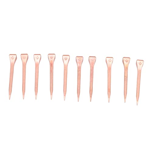 Jopwkuin Horseshoe Nails, Shoeing Nails Copper Plating Proper Stiffness 250Pcs Strict Roll Down for Livestock Farm(E4 48mm/1.89in)