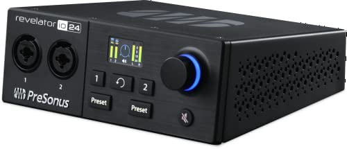 PreSonus Revelator io24 USB-C Compatible Audio Interface with Integrated Loopback Mixer and Effects for Streaming, Podcasting, and More