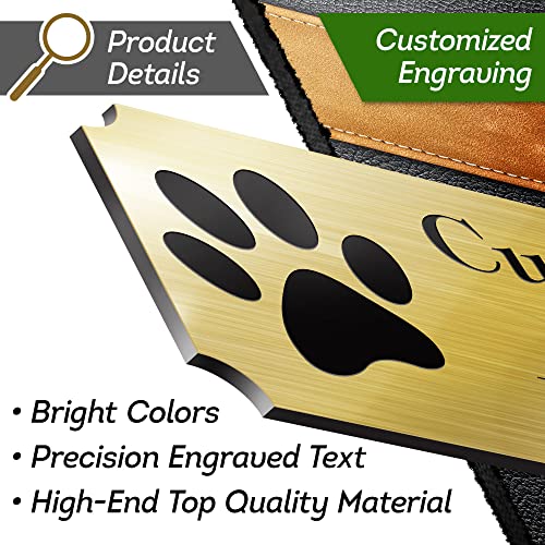 Engraved Name Plate, Personalized Name Plaque - 3x6 Inch, 18 Colors, 72 Icons, 4 Corner Styles, 12 Fonts Styles, 5 Mounting Options - Made by My Sign Center, USA (Iconic)