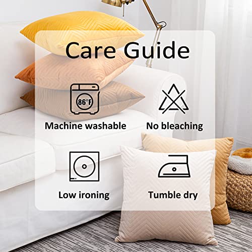 Gloppie Throw Pillow Covers Couch Pillows Cover 18x18 Bedroom Pillow Case Decorative Pillow Case Cushion Covers for Sofa Bed Office Living Room Modern Room Decor Yellow