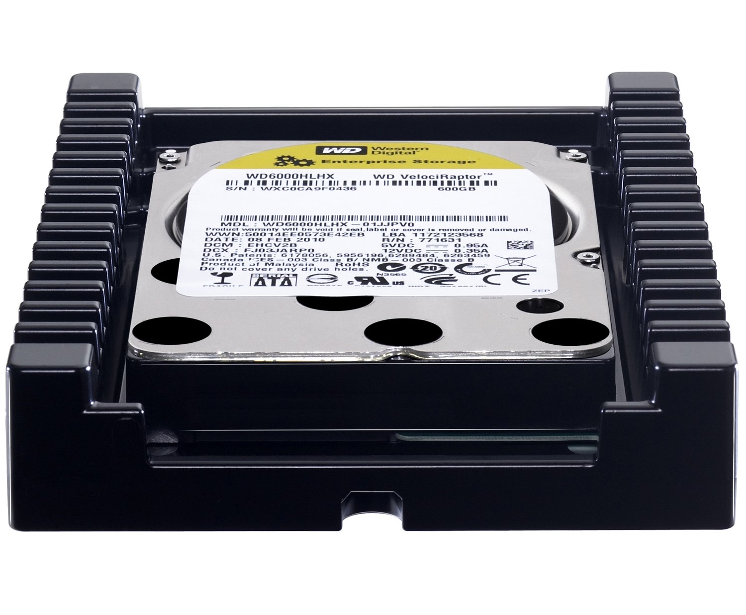 Western Digital Velociraptor 600 GB SATA III 10000 RPM 32 MB Cache Bulk/OEM 3.5 Inch Desktop Hard Drive - WD6000HLHX