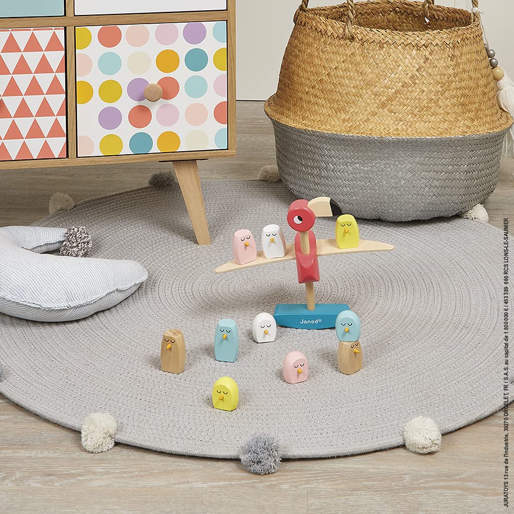 Janod Zigolos Wooden Balancing Game - Flamingo β Ages 3+ - J08230