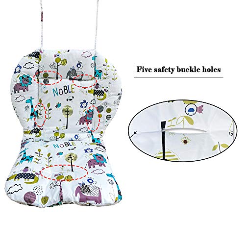 High Chair Pad,highchair seat, highchair Cushion, seat Pad,Soft and Comfortable, Light and Breathable, Cute Patterns, Make The Baby More Comfortable(Jungle Animal Pattern)