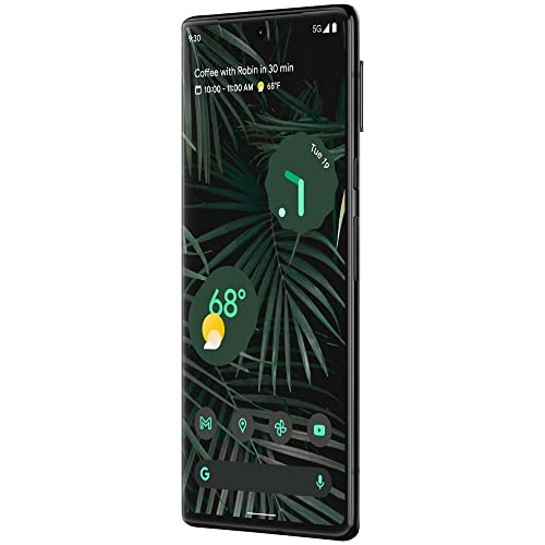 Google Pixel 6 Pro 5G (128GB, 12GB) 6.71" AMOLED 120Hz, 4K Camera (Fully Unlocked for Verizon, T-Mobile, AT&T, Global) International Model G8VOU (w/ 25W Charge Cube & Fast Wireless Charger)(Black)