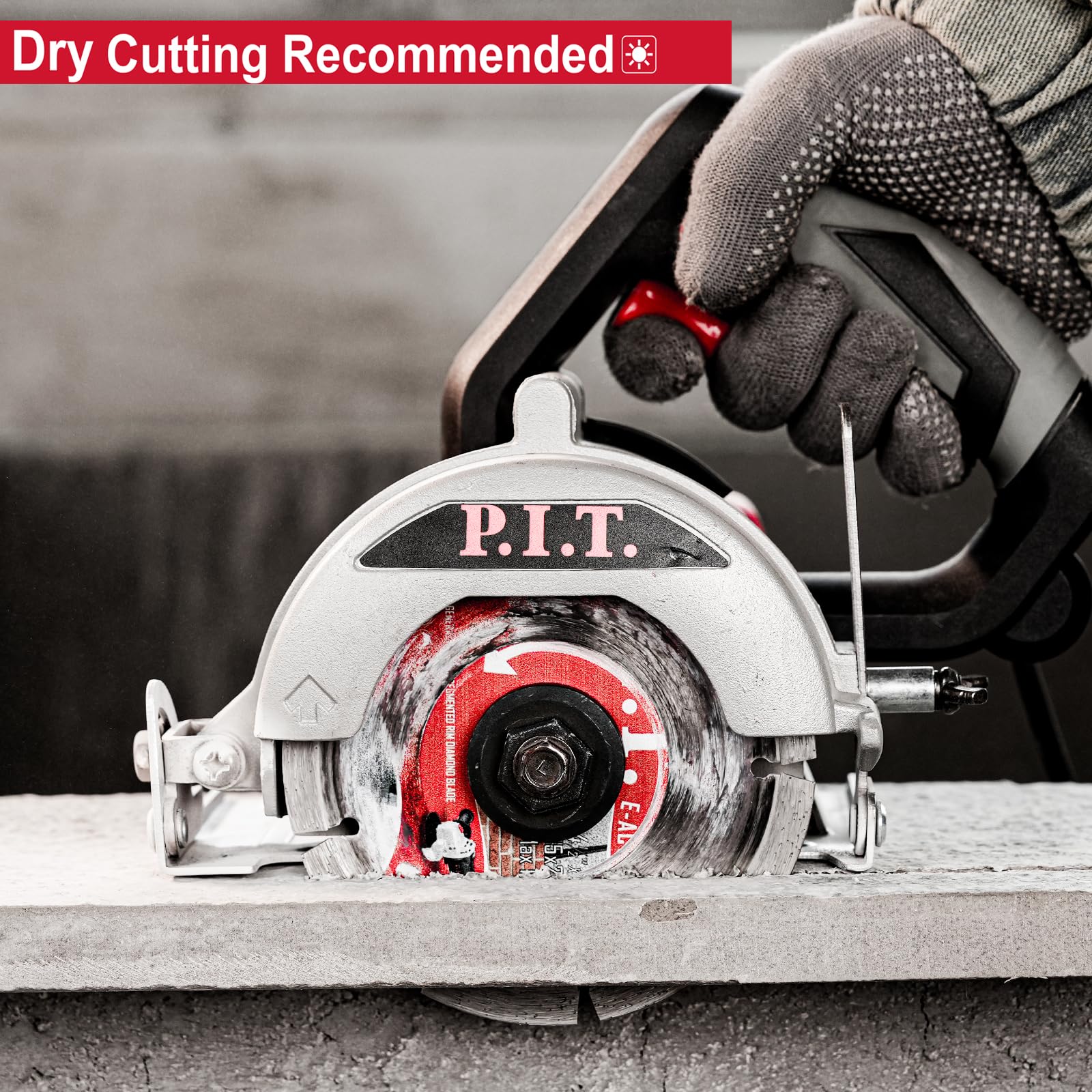 P.I.T. 4-1/2 inch Segmented Rim Diamond Blade,Dry Cutting Applications in Concrete, Paver, Masonry, Terrazzo, Stone,Granite - 7/8 Inch Arbor Angle Grinder Cut Off Wheel- Diamond -115 mm (3 Piece)