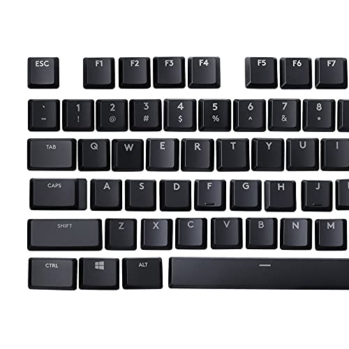 HUYUN A Full Set 87 keycaps Replacement for Logitech G813/G815/G913/G915 TKL RGB Mechanical Gaming Keyboard (Black 87 Keys)