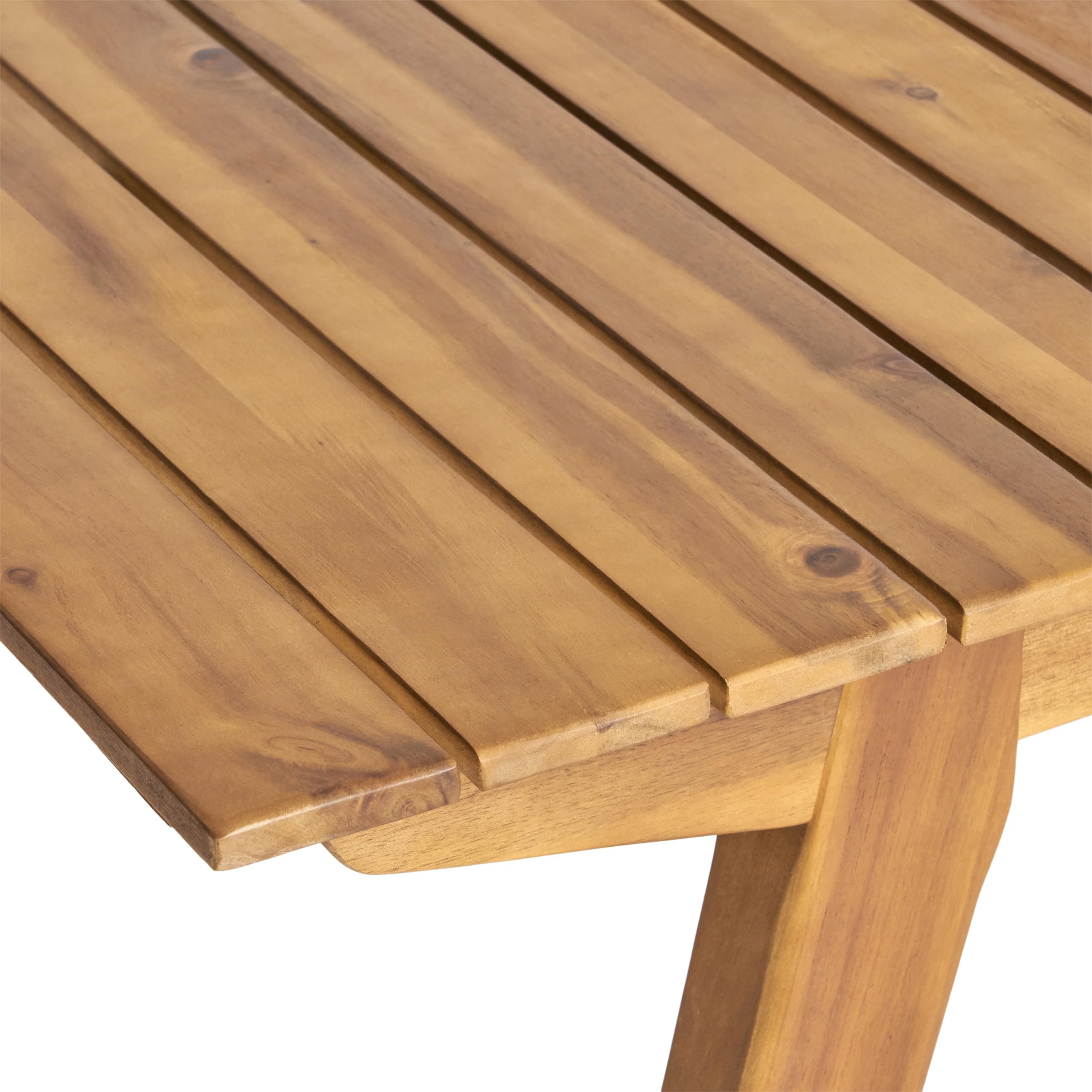 Christopher Knight Home Mesa Outdoor 7-Piece Acacia Wood Dining Set, 21.25 "W x 23.25 "D x 35.5 "H, Teak + Cream