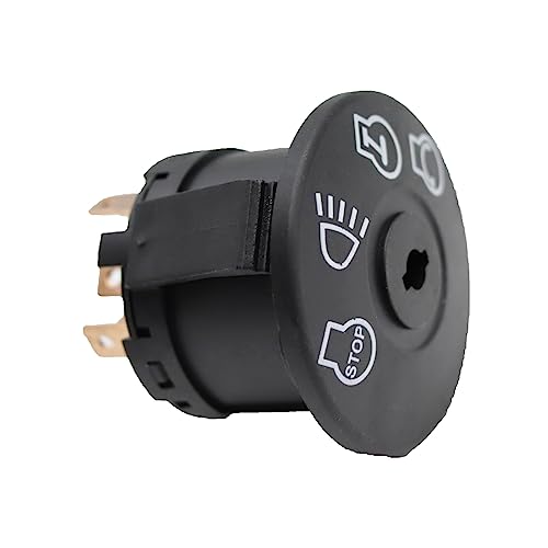 Hxadll 4 Position 7 Terminals Lawn Mower Riding Ignition Switch with Key Compatible with Husqvarna Craftsman AYP CubCadet Replace 925-1741 725-1741