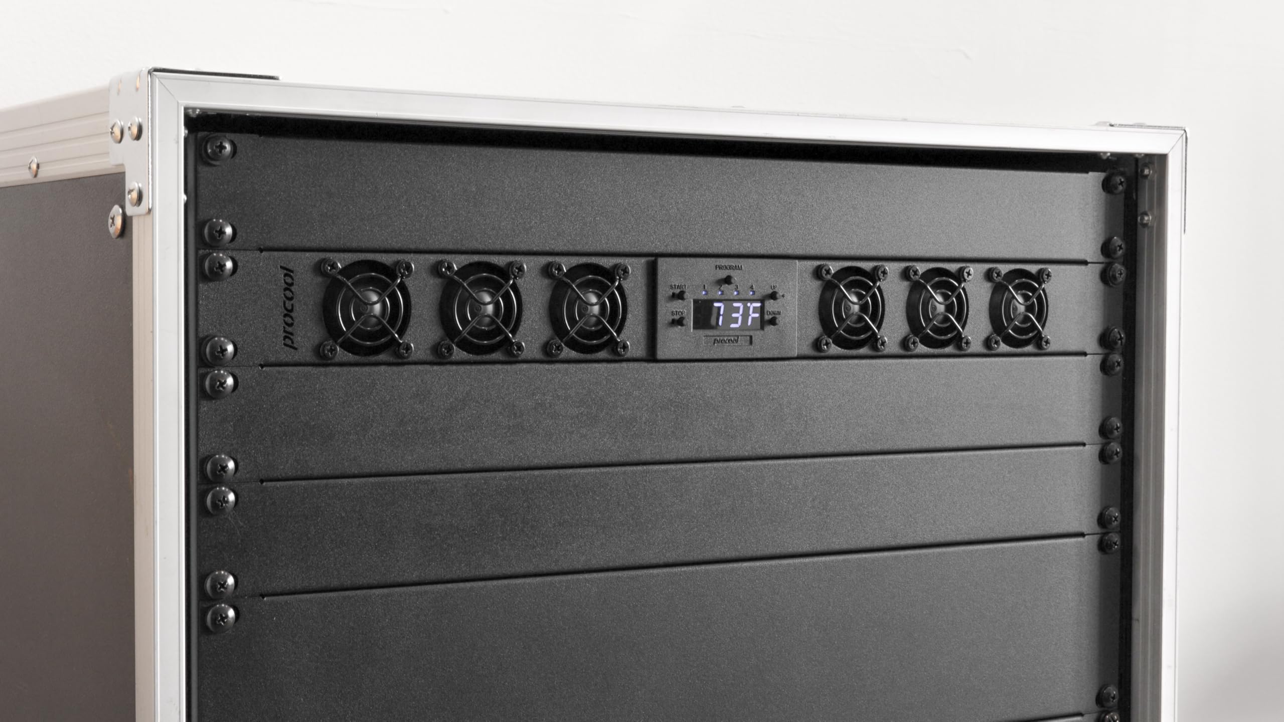 PROCOOL SP640X / 1U Temperature Controlled Silent Rack Fan/Airflow= INTAKE/Home Theater AV Cabinet Cooling Broadcast Server Recording Studio Rack Fan