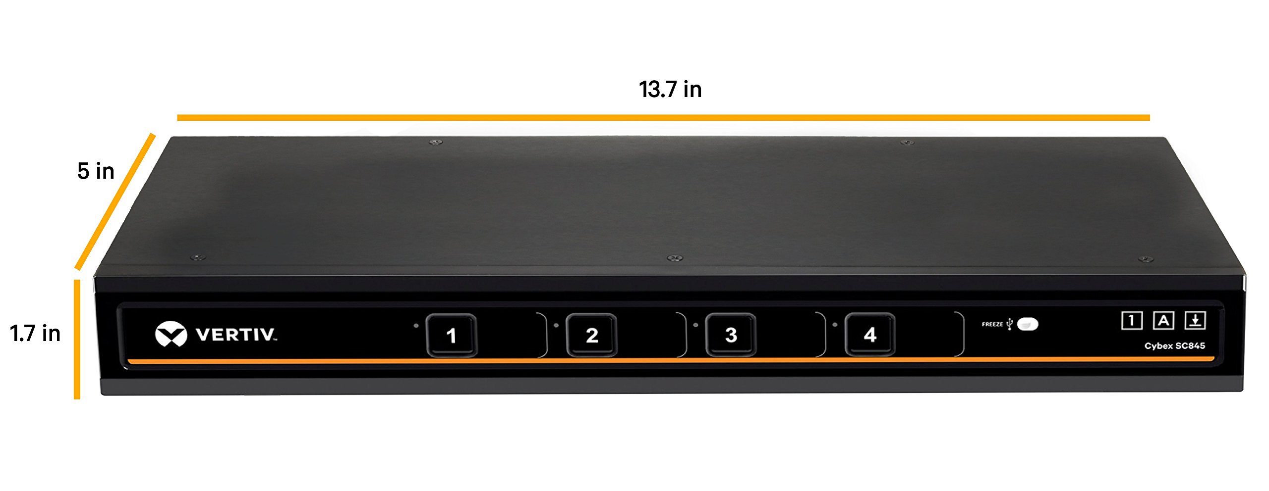 Avocent Vertiv Cybex SC800 Secure Desktop KVM Switch, Single Head Monitor, 4 Port, Dual-Link, Secure Desktop KVM Switch, Common Access Card (CAC), (DPP), TAA Compliant (SC845-001)