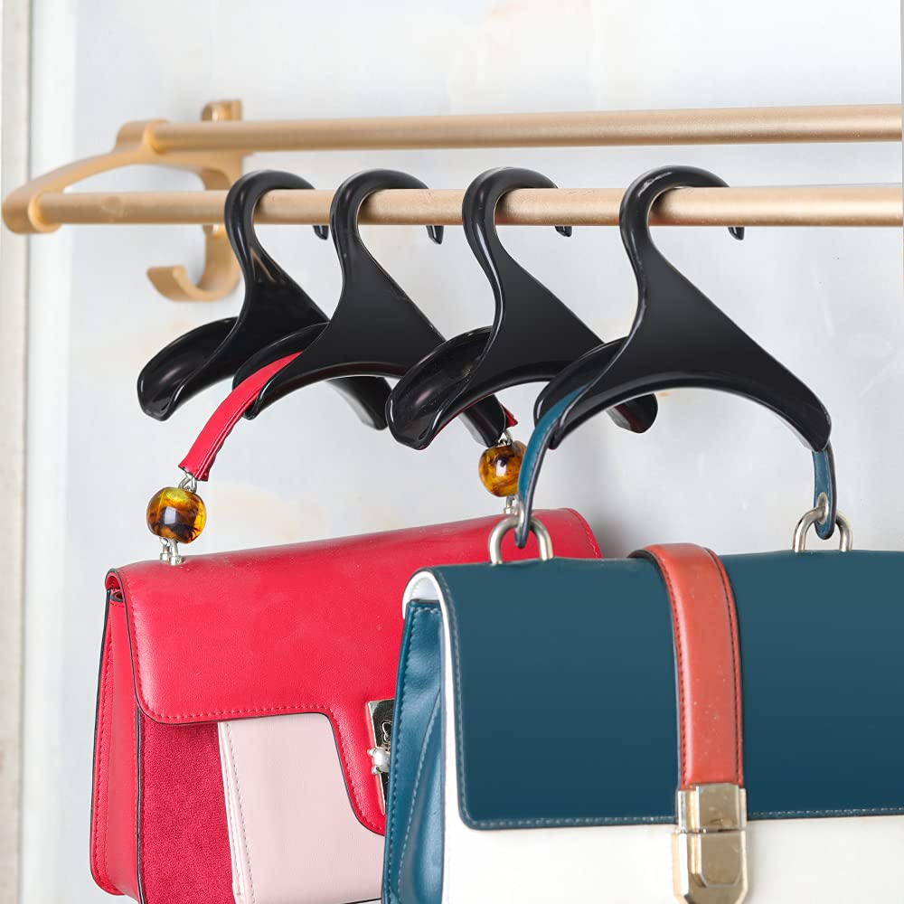 Purse Hanger Hook Bag Rack Holder - Handbag Hanger Organizer Storage - Over The Closet Rod Hanger for Storing and Organizing Purses | Backpacks |Satchels | Crossovers | Handbags | Tote(4 Pack)