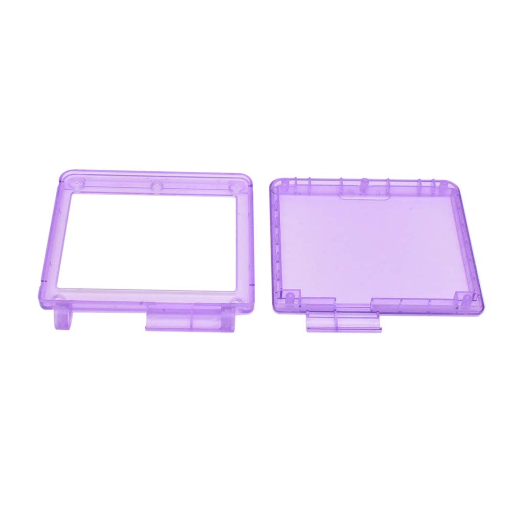Meijunter Replacement Housing Shell Case for Gameboy Advance SP GBA SP Console(Transparent Clear Purple)