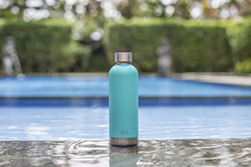 Simple Modern 17oz Bolt Sports Water Bottle - Stainless Steel - Double Wall Vacuum Insulated - Leak Proof Bottle Pattern: Ocean Quartz (Wave Water Bottle)