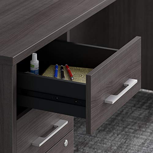 Bush Business Furniture Office 500 3 Drawer File Cabinet-Assembled, 16W, Storm Gray