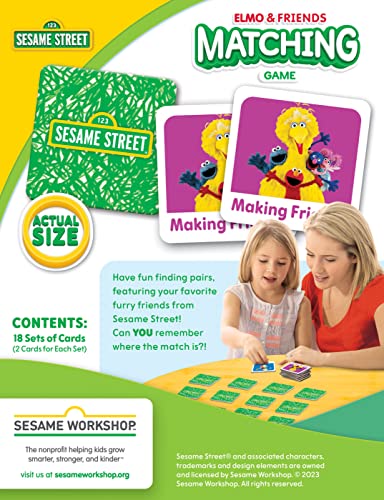 MasterPieces Kids Games - Sesame Street Matching Game - Fun for Kids and Family - Laugh and Learn