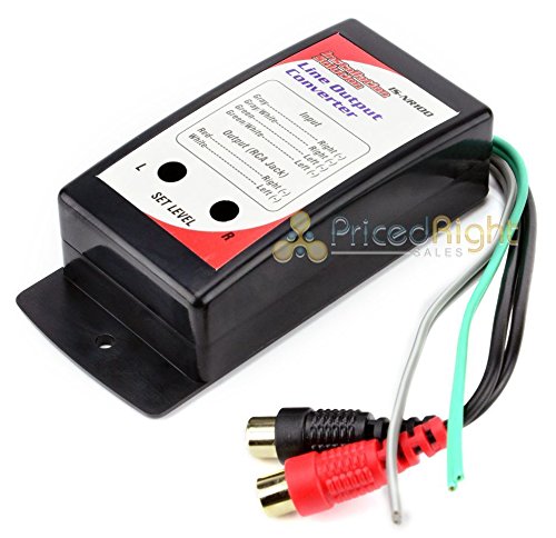 RCA Power Amp Low Level Jack Adapter Line Output Converter Car Stereo Audio