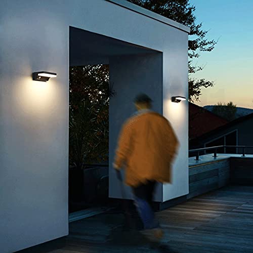 ZXHFDC LED Induction Wall Light Courtyard Garden Fence Outdoor Landscape Light Outdoor Waterproof Solar Home Wall Spotlight