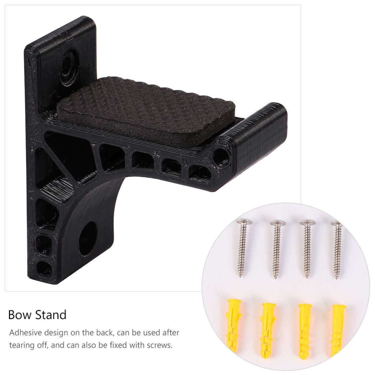 BESPORTBLE Bow Display Wall Hanger Archery Stand Bow Support Wall Mount Stand Adhesive Storage Rack to Display Your Bow