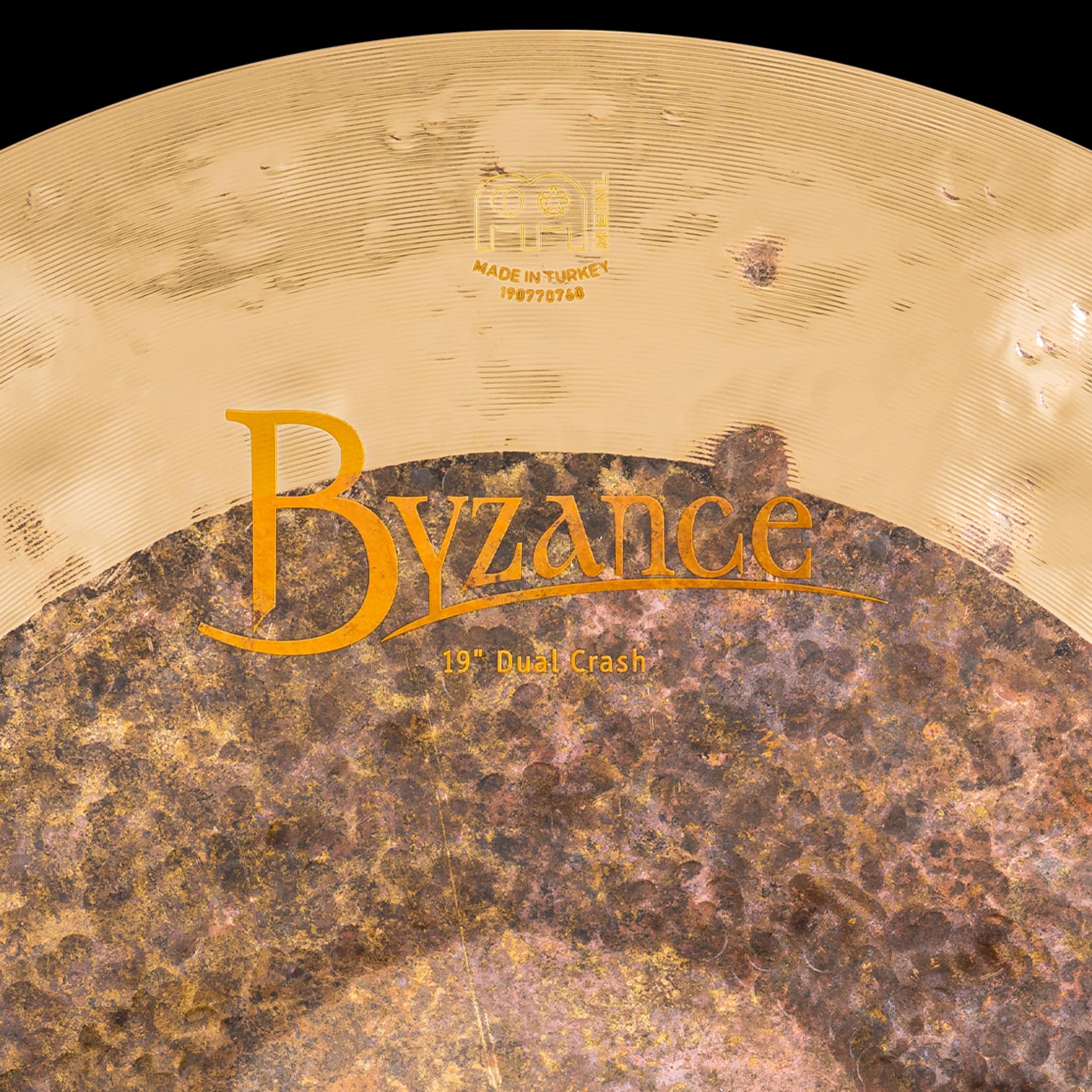 Meinl Cymbals Byzance 19" Dual Crash β Made in Turkey β Hand Hammered B20 Bronze, 2-Year Warranty (B19DUC)