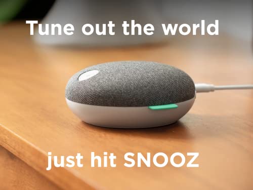SNOOZ Button - White Noise Sound Machine - Non-Looping White Noise, Pink Noise, and Fan Sounds Plus Bluetooth Speaker - Cloud