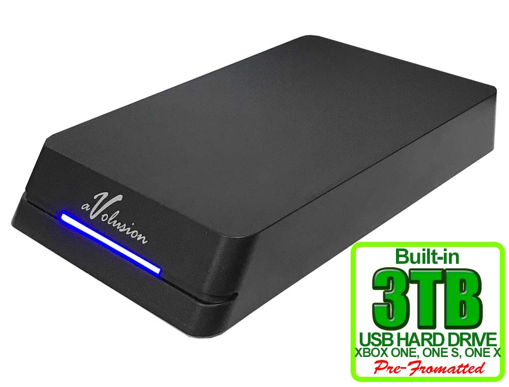 Avolusion HDDGear Pro 3TB (3000GB) 7200RPM 64MB Cache USB 3.0 External Gaming Hard Drive (for Xbox ONE X/S, Pre-Formatted) - 2 Year Warranty