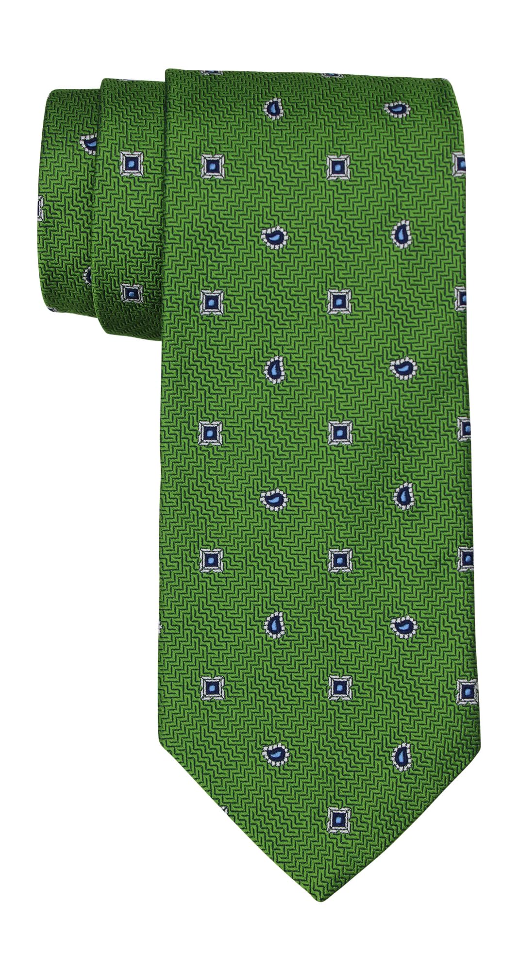 Brooks Brothers Green Geometric Tie
