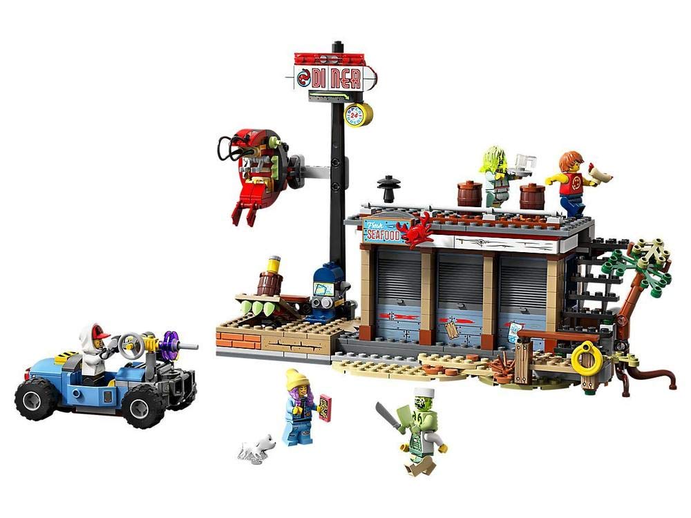 LEGO Hidden Side Shrimp Shack Attack 70422 Augmented Reality [AR] Building Set with Ghost Minifigures and Toy Car for Ghost Hunting, Tech Toy for Boys and Girls (579 Pieces)