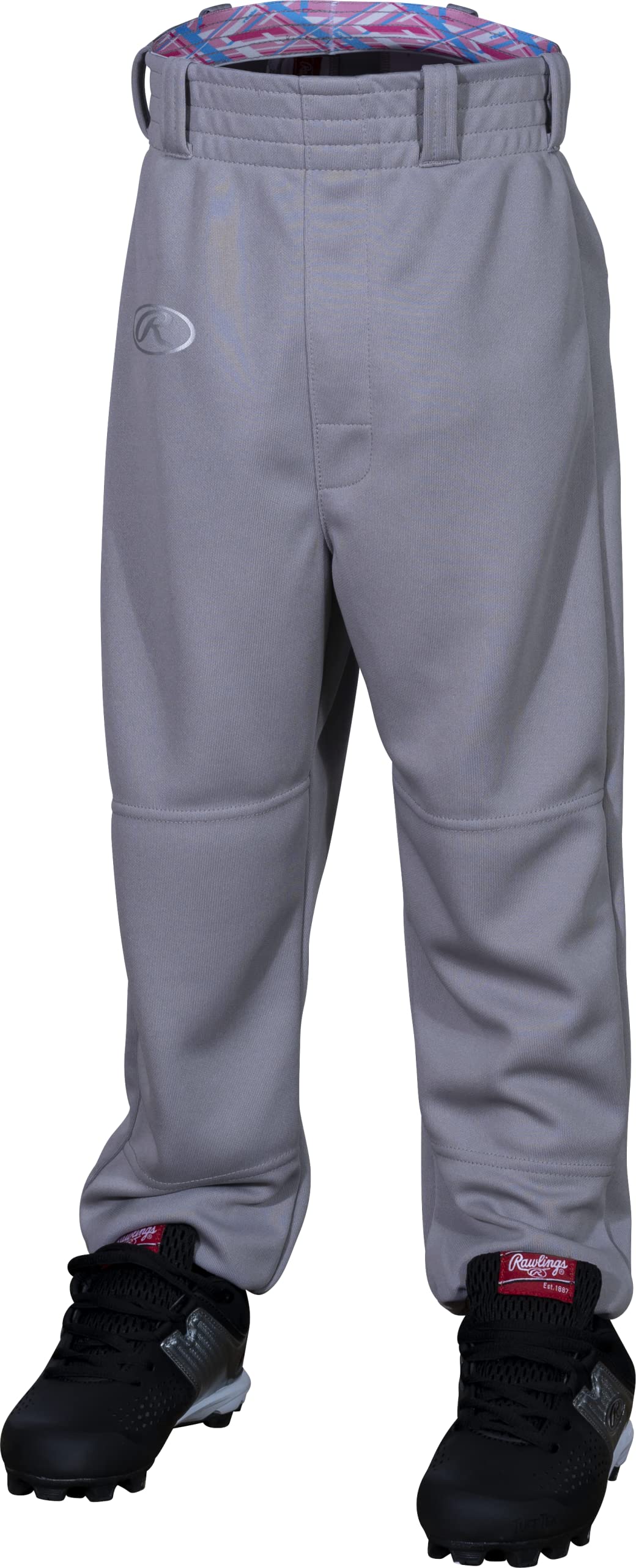 Rawlings REMIX | T-Ball & Youth Baseball & Softball | Game/Practice Pants | Grey/Pink | Small