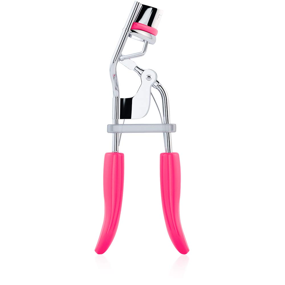 Silicone Eyelash Curler with Refill Pads & Satin Pouch Designed for No Pinching or Pulling and Perfect for Those with Straight Flat Lashes Wanting Dramatic Long Lasting Seamless Curls