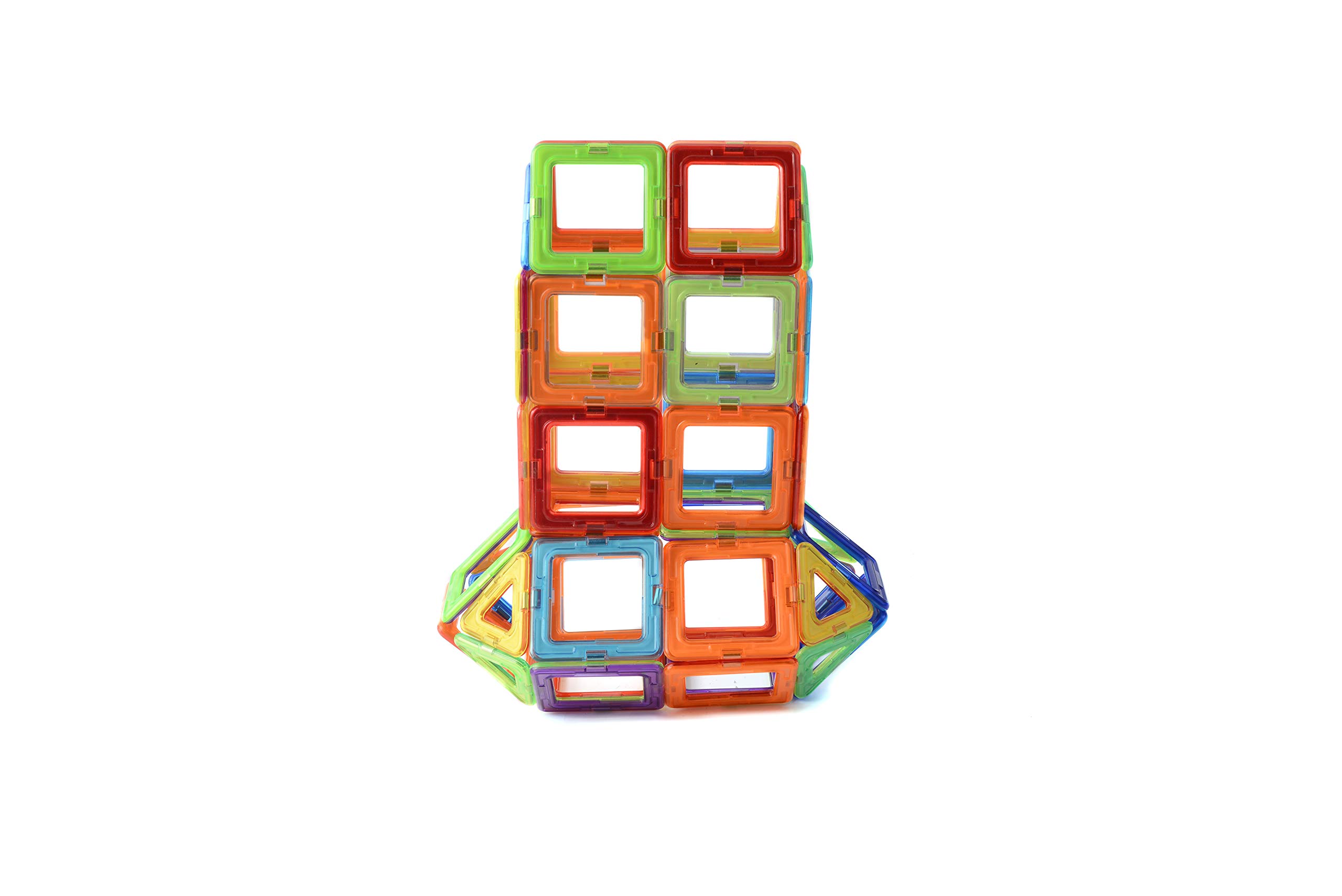 JDBF 46 pcs Magnetic Tiles Building Blocks Stem Toys for Toddlers Learning Kids Educational Construction Toys Set for Kids Ages Aged 3+