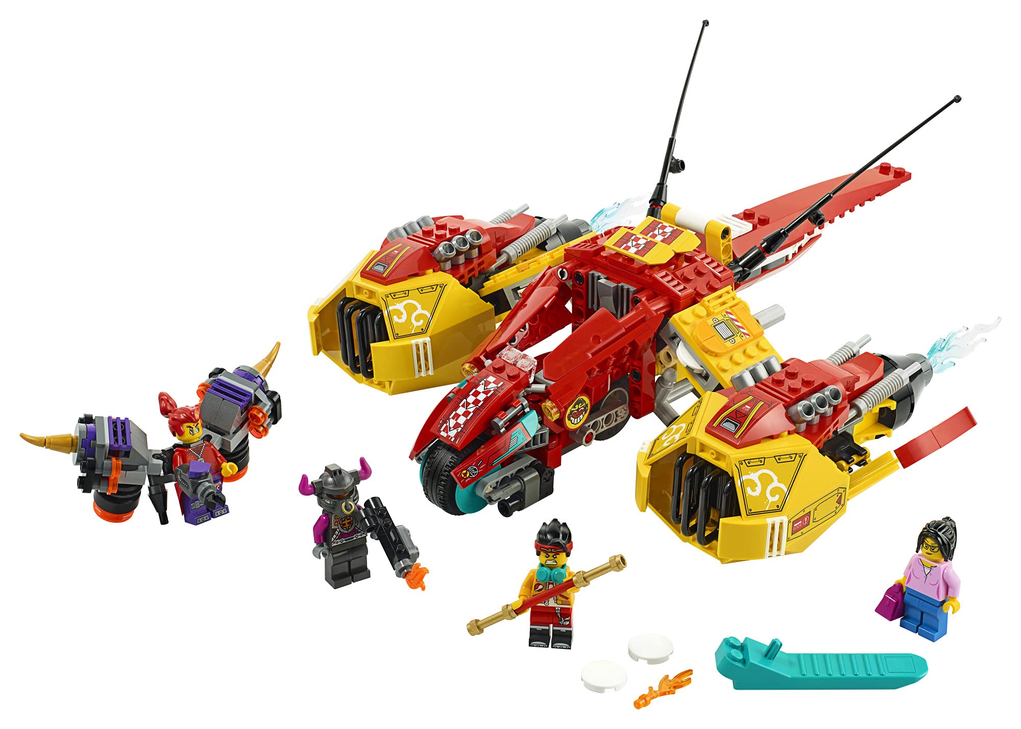 LEGO Monkie Kid: Monkie Kid’s Cloud Jet 80008 Aircraft Toy Building Kit (529 Pieces) Amazon Exclusive
