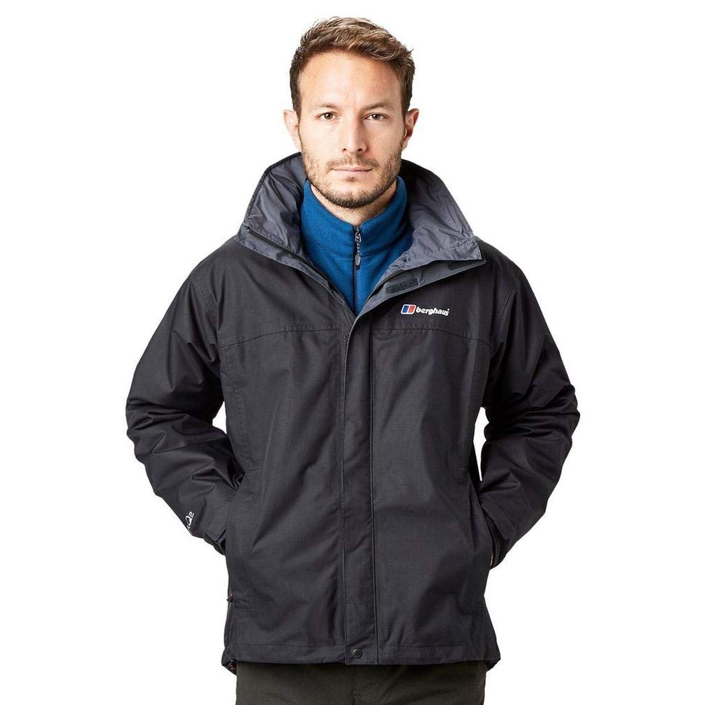 Berghaus Men's RG Alpha Waterproof Jacket, Black, X-Large