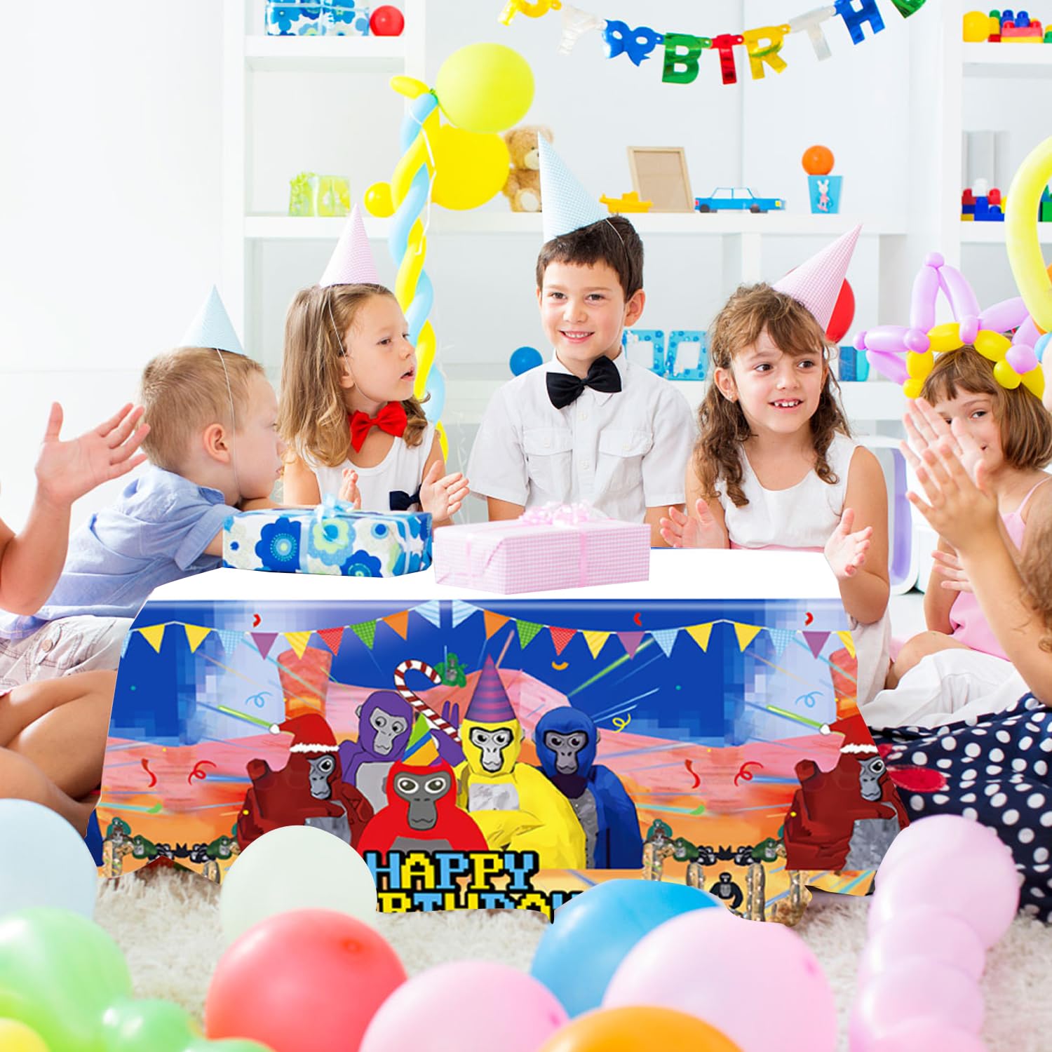 Chuntianli 2pcs π’πππΎπππΆ π―πΆπ Tablecloth Disposable Tablecover Birthday Party Supplies and Decorations for Kid Boy Baby Shower Rectangle Tables 70"X42",2 Pack