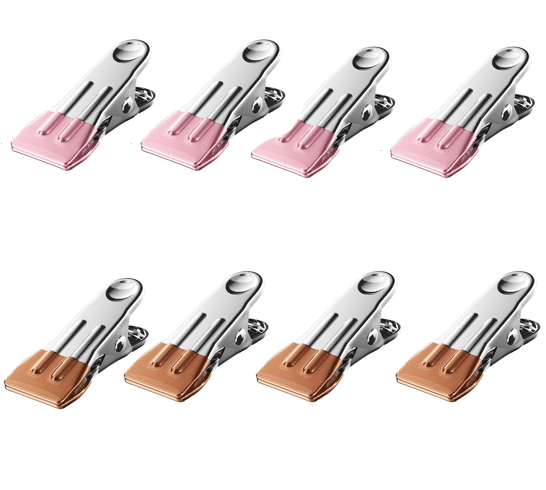 Clothes Pins Clips, 16 Pcs 2.2 Inch Stainless Steel High Elasticity Good Persistence for Clothespins, Paper Clips, Chip Clips, Bag Clips (16)