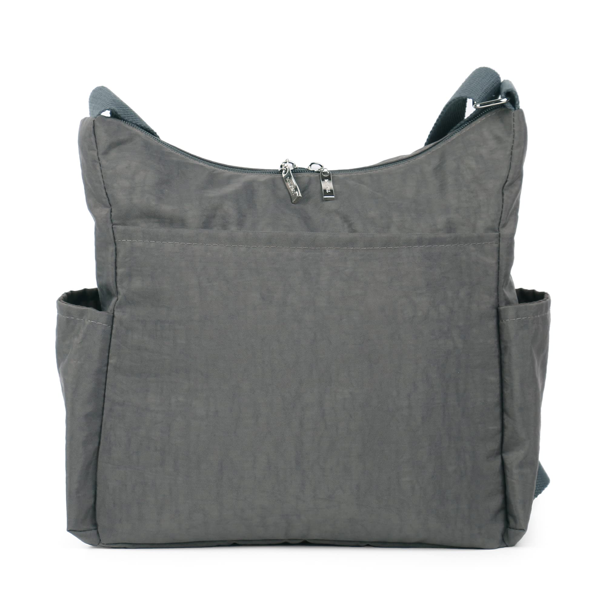 MHCNLL Anti Theft Crossbody Purse RFID Women Nylon Waterproof Lightweight Shoulder Bag (Dark Gray)