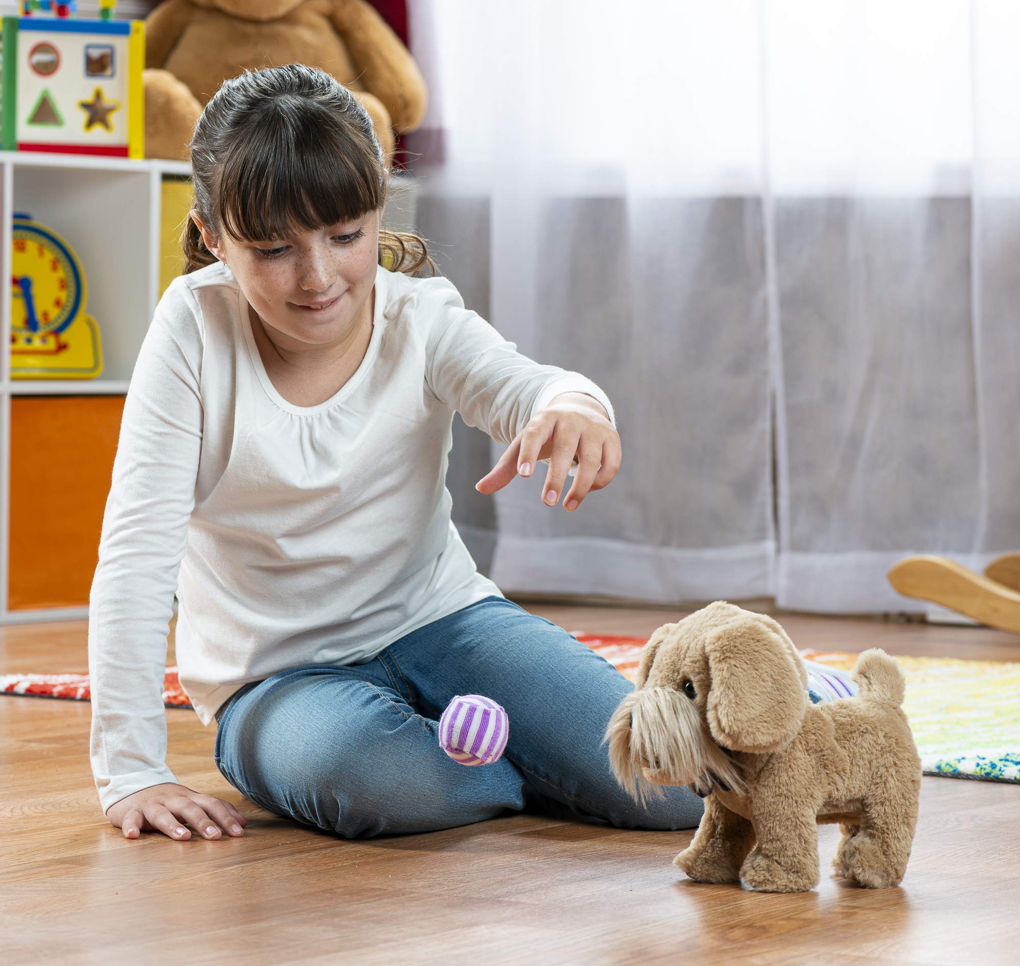Greenbo Toy Dog Remote Control Barking and Walking Dog Toy for Kids with Leash Includes Interactive Toy Puppy Accessories Great Gift Dogs for Girls Boys