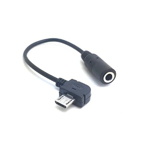New Black Micro USB Jack to 3.5mm Headphone Earphone Adapter Socket Audio Cable