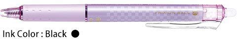 Pilot Frixion Knock Ball Retractable Erasable Gel Ink Pen, Design Series Chequered Pattern, Black Ink,0.5mm, 6 Designs Set