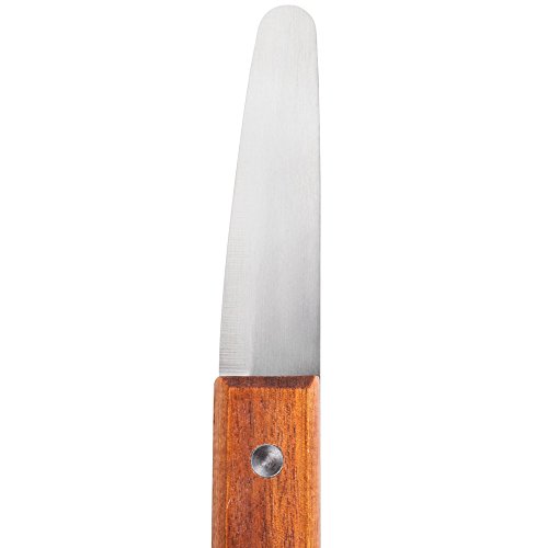 Tezzorio (Set of 2) 7-Inches Clam Knife with Riveted Wood Handle, 3-inch Stainless Steel Blade, Seafood Clam Shucking Knives