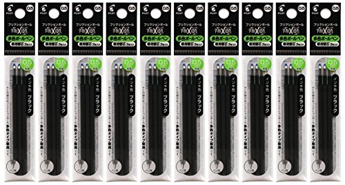Pilot GPilot Gel Ink Refills for FriXion Ball 3 Gel Ink Multi Pen & FriXion Ball 4 Gel Ink Multi Pen, 0.5mm, Black Ink, Value Set of 10