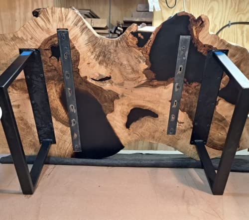 C CHANNEL SUPPORT BRACING, C Channel Support Bracing, Metal Bracket, C Channel Bracket, Metal Bracing, Hidden Bracket (Custom Length Support Bracing) Live Edge Wood Table