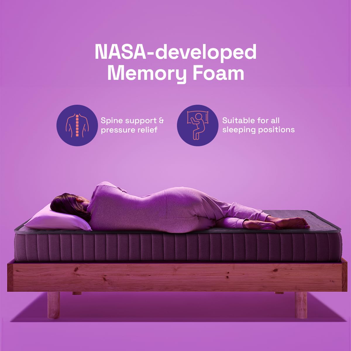 Wakefit Ortho ActiveCool King Size Mattress, Gel Memory Foam Mattress for Cool Sleep & Pressure Relief, Medium Firm Mattresses Mattress-in-a-Box/Pressure Relieving (80x76x10)