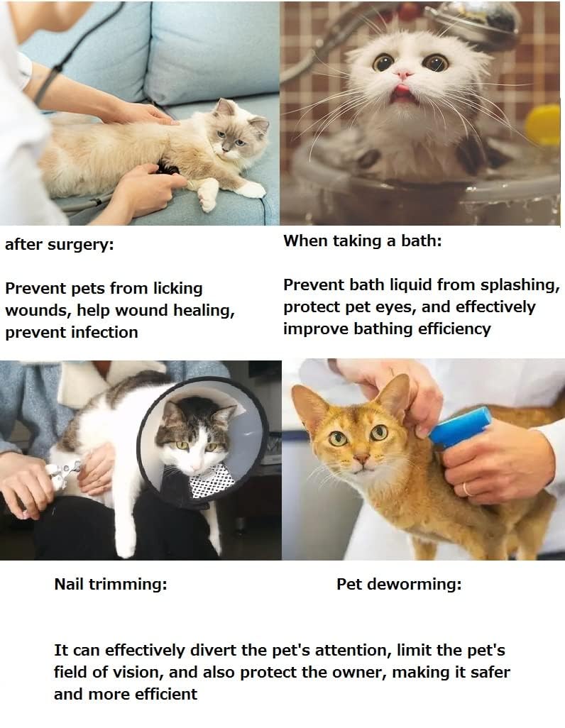 Himalayan Star Cat Dog Cone Collar pet Protective Cover , cat Dog Collars for After Surgery,to Prevent Pets from Licking Wounds (6# XS)