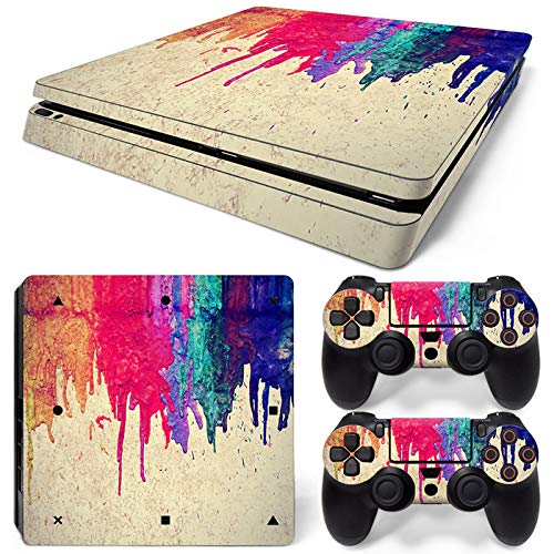 Mcbazel Pattern Series Vinyl Skin Sticker for PS4 Slim Controller & Console Protect Cover Decal Skin (Paint)