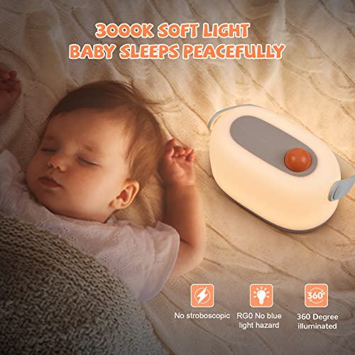 Soshine Baby Night Light Nursery Lamp for Kids Breastfeeding and Sleep Aid USB Rechargeable Dimmable Warm Nursery Night Light