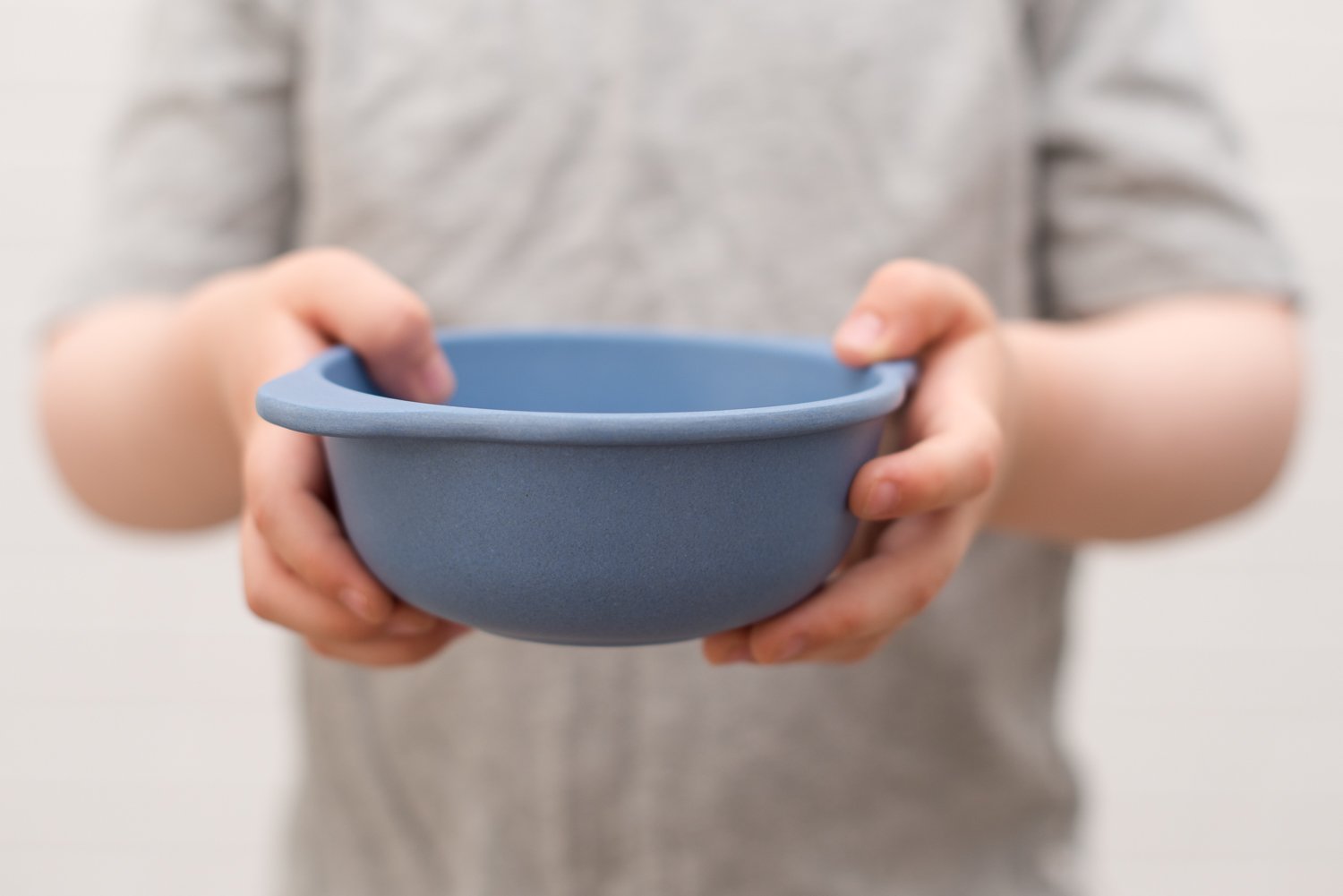 bobo&boo Bamboo Kids Snack Bowls, Set of 4 Bamboo Dishes, Non Toxic, Eco Friendly & Stackable Kids Snack Containers, Great Gift for Baby Showers, Birthdays & Preschool Graduations,Coastal