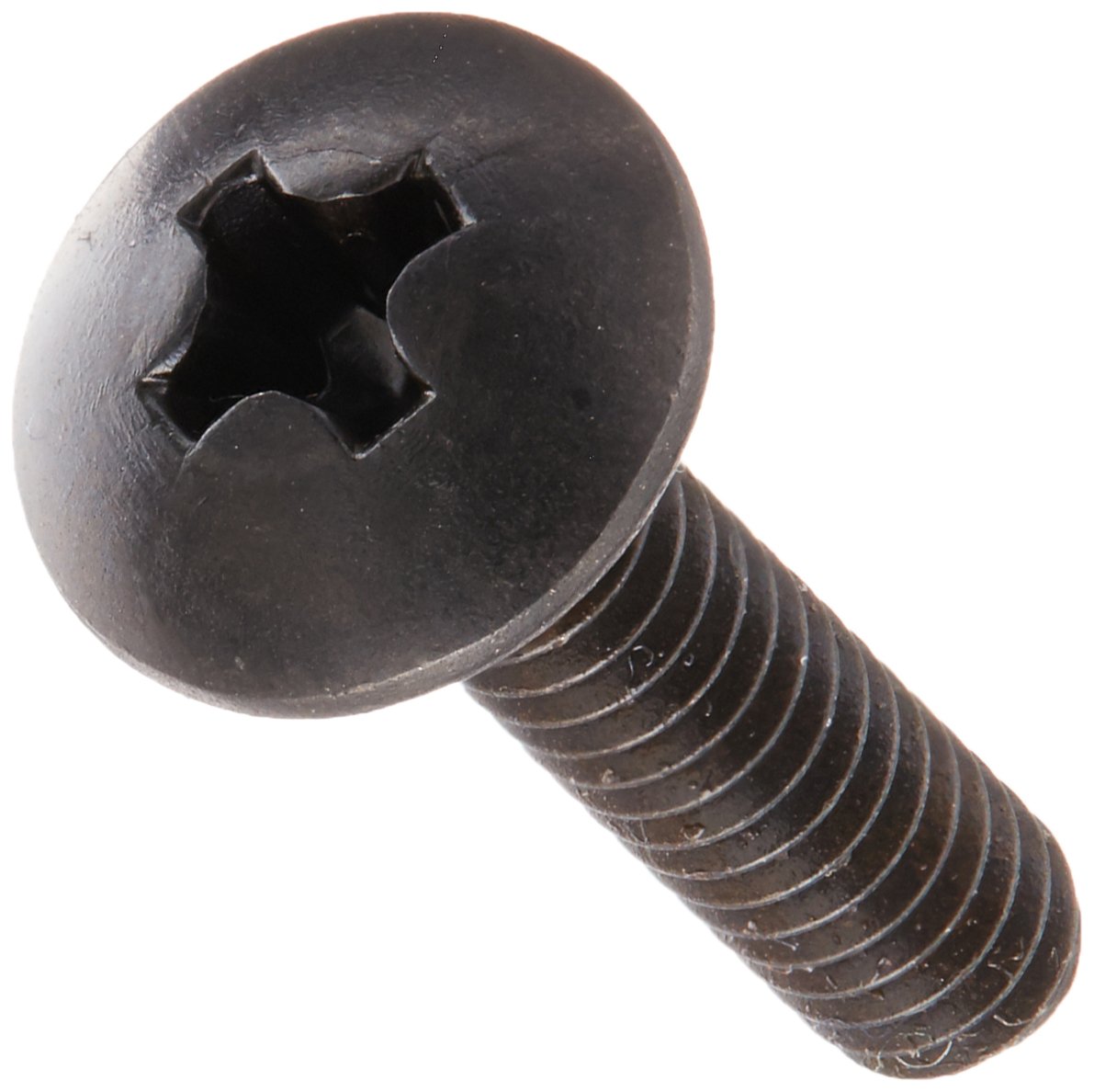 Small Parts 0610MPTB Steel Truss Head Machine Screw, Black Oxide Finish, Meets ASME B18.6.3, #2 Phillips, #6-32 Thread Size, 5/8" Length, Fully Threaded, Imported (Pack of 100)